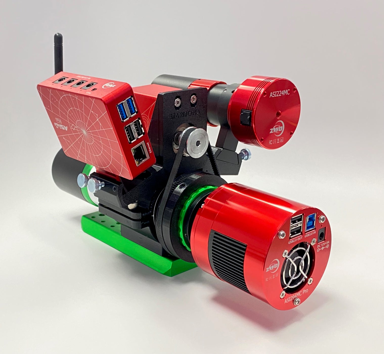 EvoGuide 50 Clamshell Ring and Mounting Bracket for ZWO EAF — Starizona