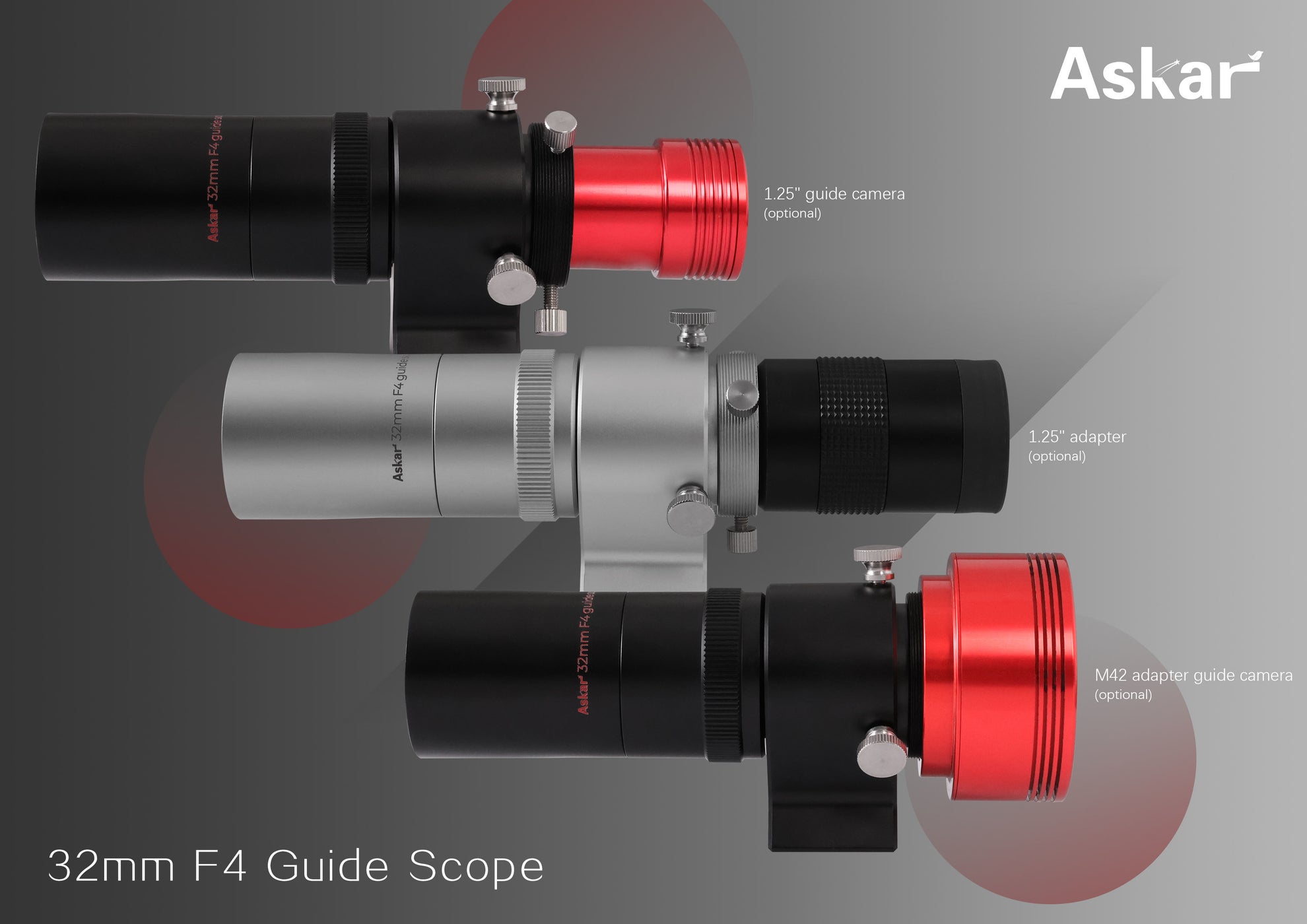 Askar 32mm F4 Guide Scope with Helical Focuser - Silver or Black ...