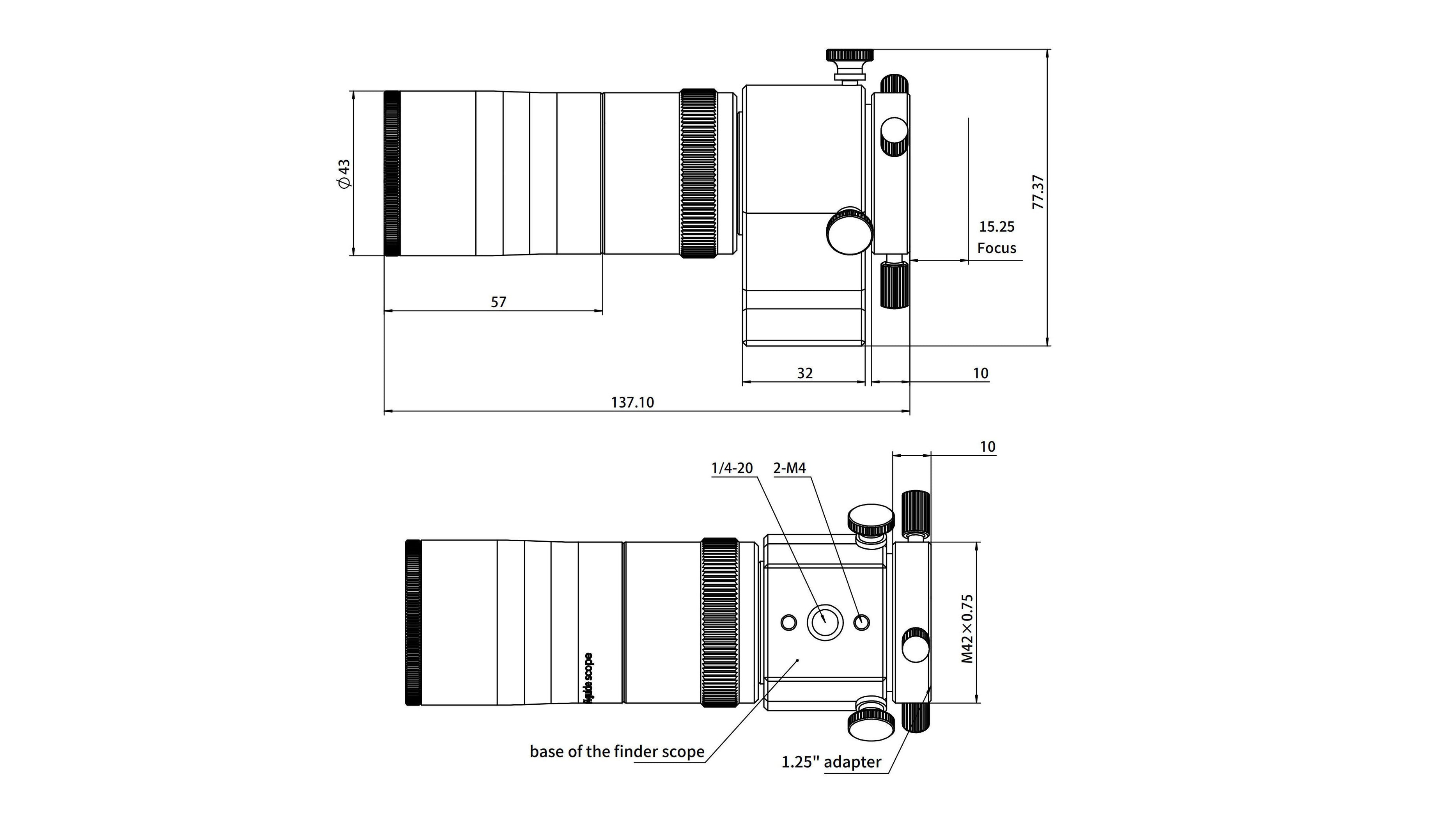 Askar 32mm F4 Guide Scope with Helical Focuser - Silver or Black ...